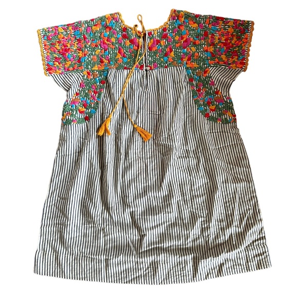 Sister Mary | Dresses | Sister Mary Marylou Stripe Embroidered Floral ...